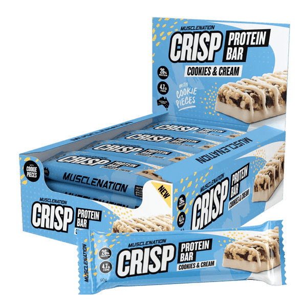 MUSCLE NATION CRISP PROTEIN BARS - M&M Fitness Australia