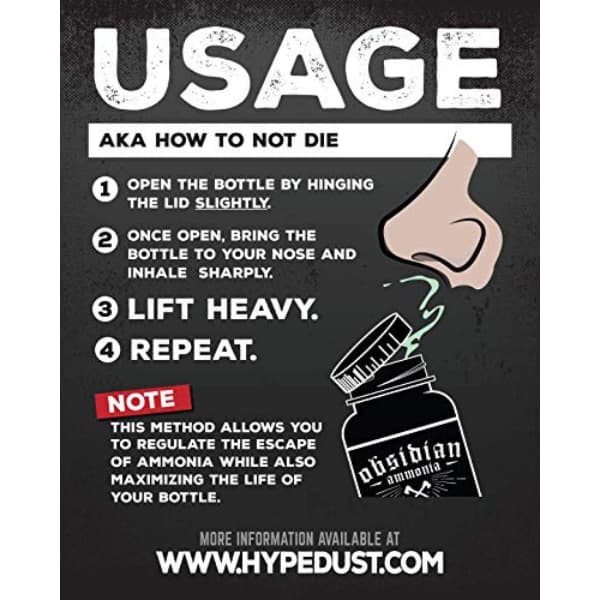 OBSIDIAN BAR DOWN SMELLING SALTS - M&M Fitness Australia