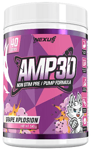 NEXUS SPORTS NUTRITION AMP3D NON-STIM PRE-WORKOUT - M&M Fitness Australia